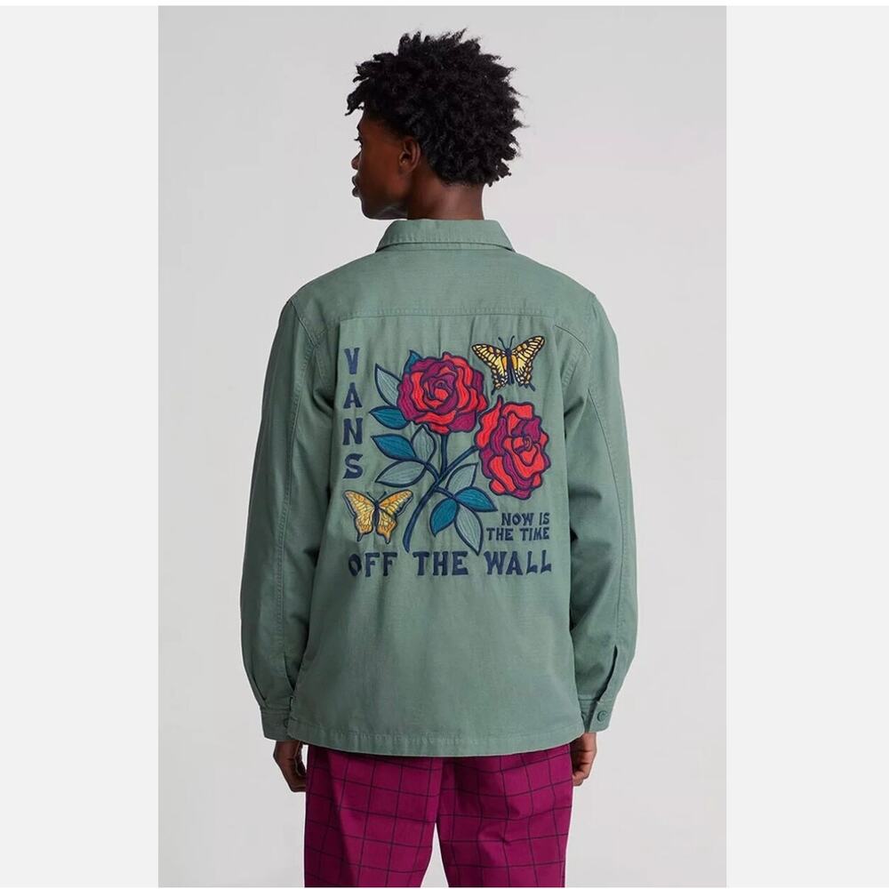 Vans Men's Logan Station Embroidered Rose And Butterf… - Gem